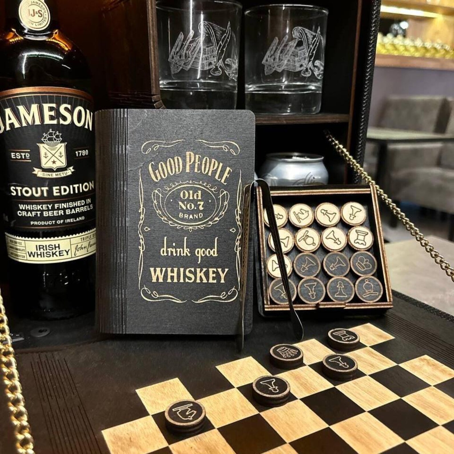 Personalized Jerry Can Mini Bar With Chess Set, Gift for Him - Etsy