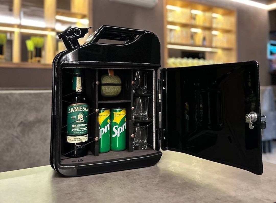 20 L Personalized Jerry Can Mini Bar, With Bluetooth Speaker, Custom ...