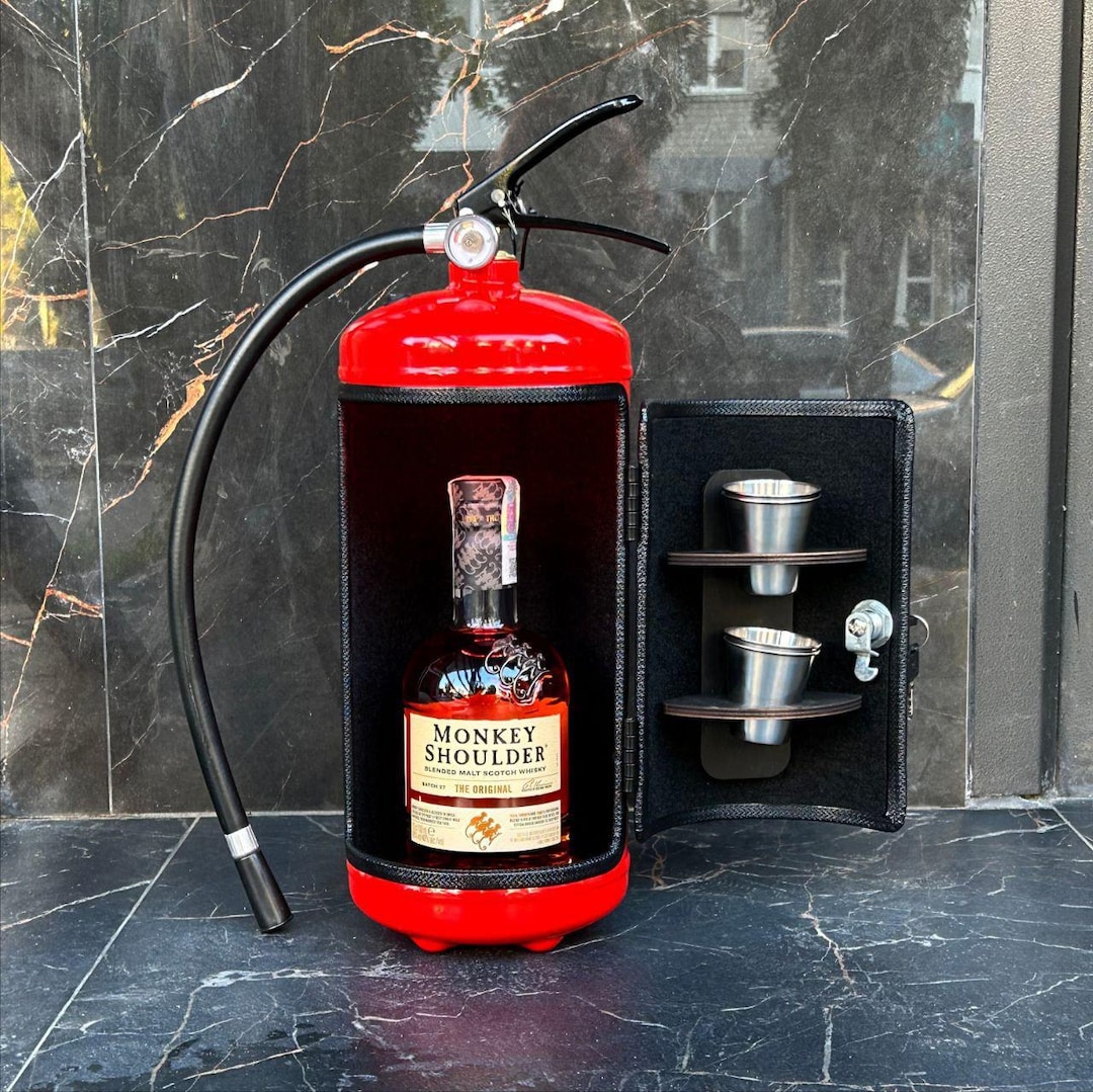 Fire Extinguisher Bar With Shot Glasses, Fire Extinguisher Mini Bar ...