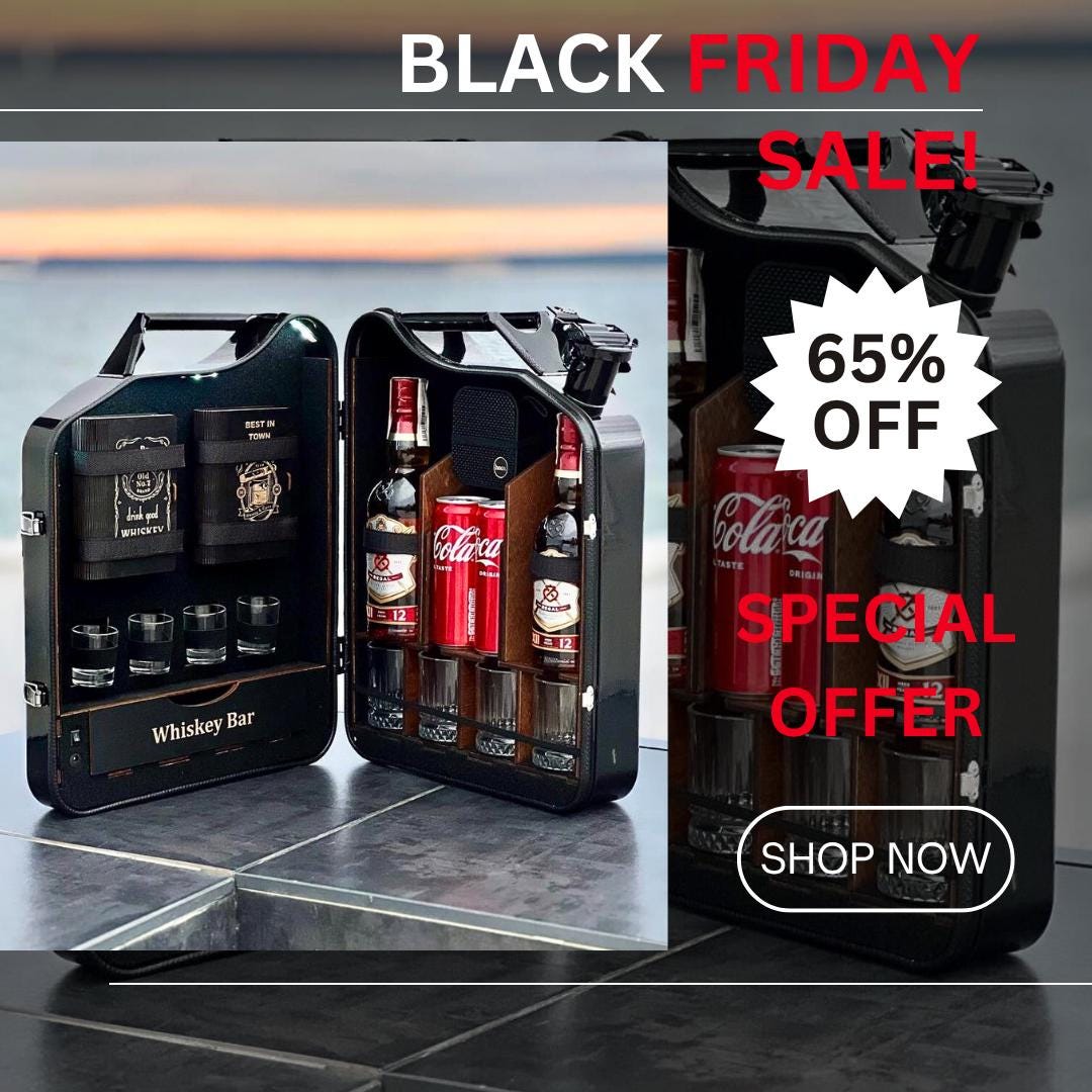 Custom Jerry Can Mini Bar With LED Lighting, Compact Liquor Cabinet for ...
