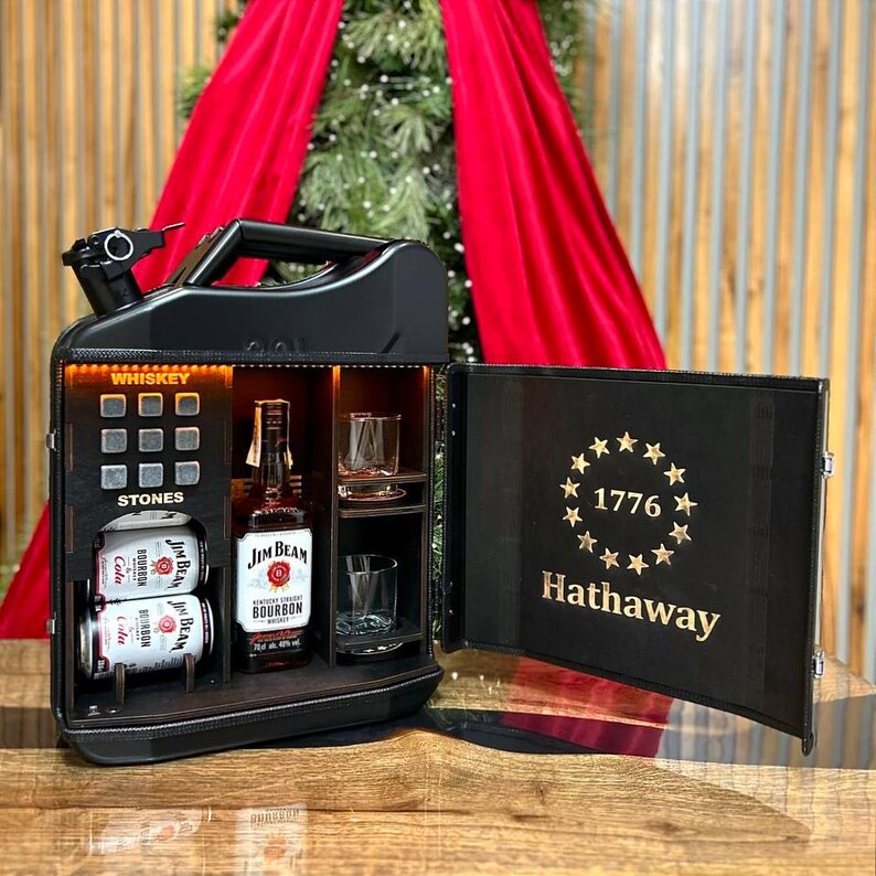 20 L Original Whiskey Set, Jerry Can Mini Bar, Custom Fuel Bar, Wooden ...