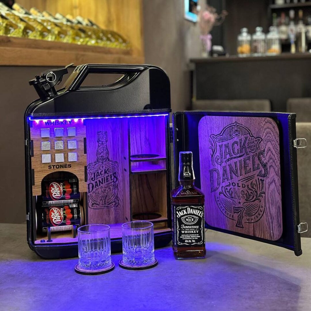 20 L Original Whiskey Set, Jerry Can Mini Bar, Custom Fuel Bar, Wooden ...