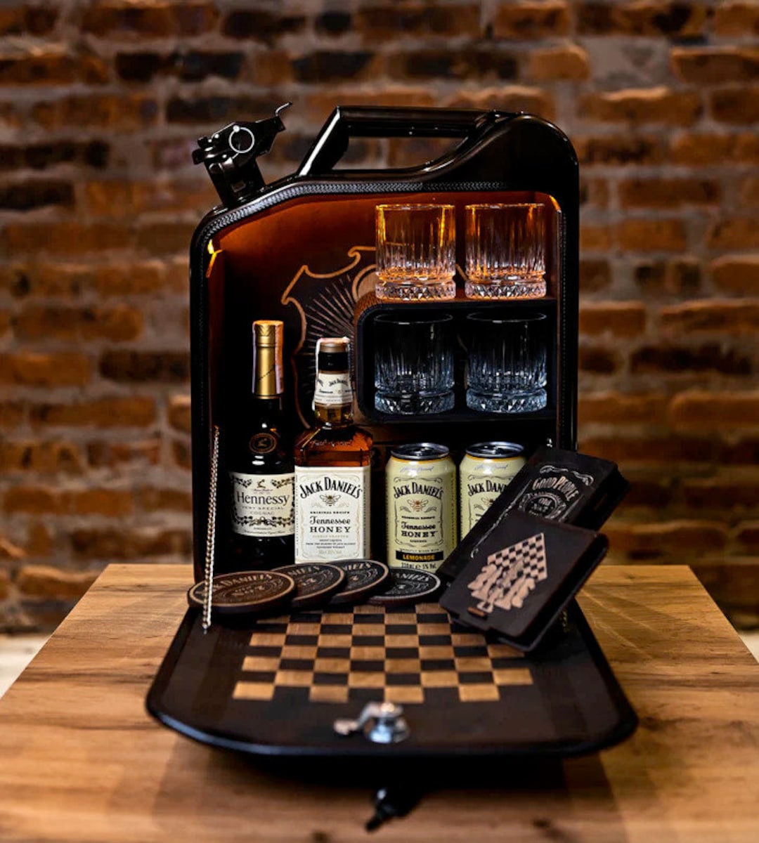 20 L Custom Jerry Can Mini Bar for a Gift, Chess Set Present for the ...