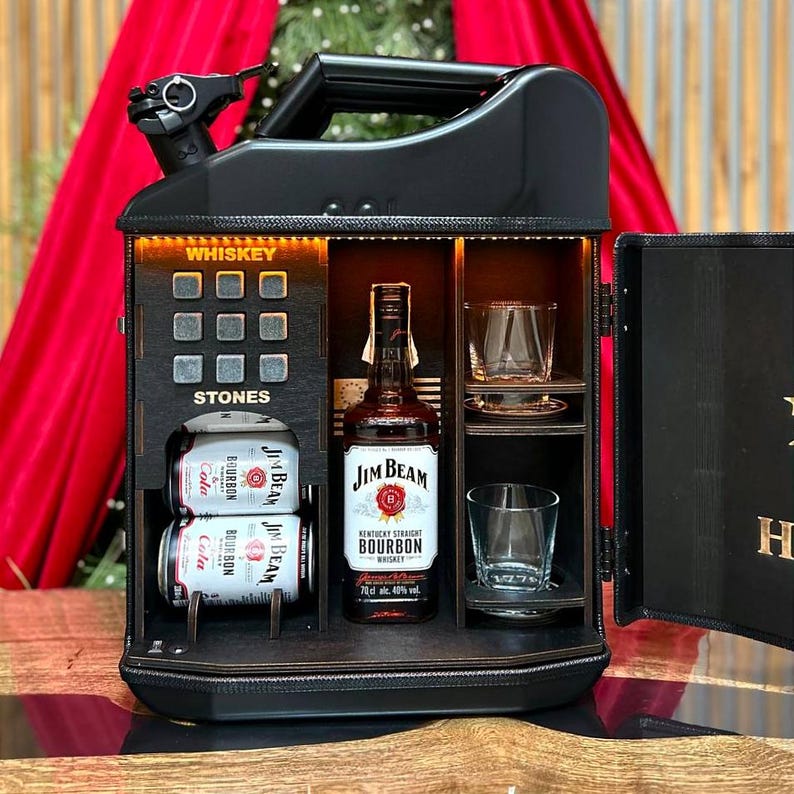 20 L Original Whiskey Set, Jerry Can Mini Bar, Custom Fuel Bar, Wooden ...