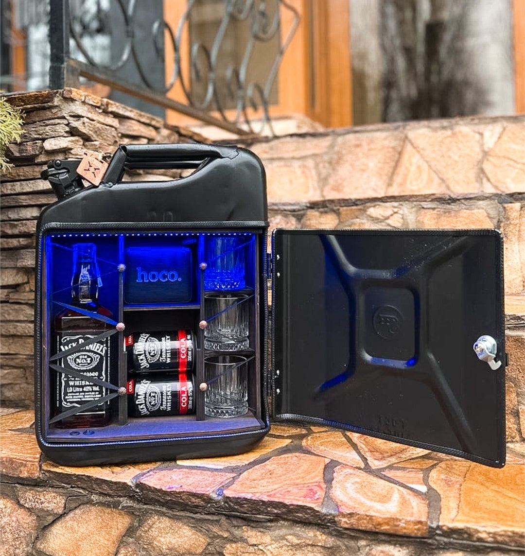 20 L Personalized Jerry Can Mini Bar With Whiskey and Glasses - Etsy