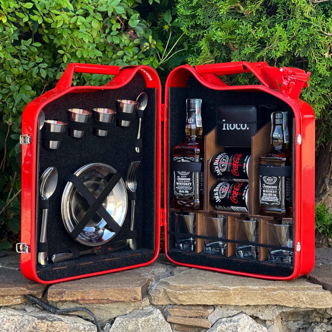 20L Jerry Can Mini Bar, Portable Travel Liquor Bar, Personalized ...