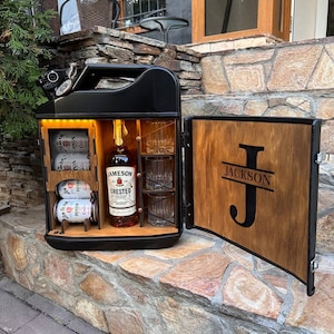 Personalized Minibar! Canister Bar for Your Favorite Alcohol and Drinks ...