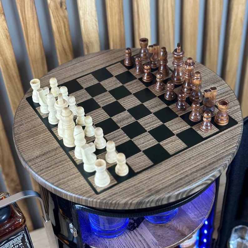 Custom 40L Barrel Bar With Chess Set - Etsy Australia