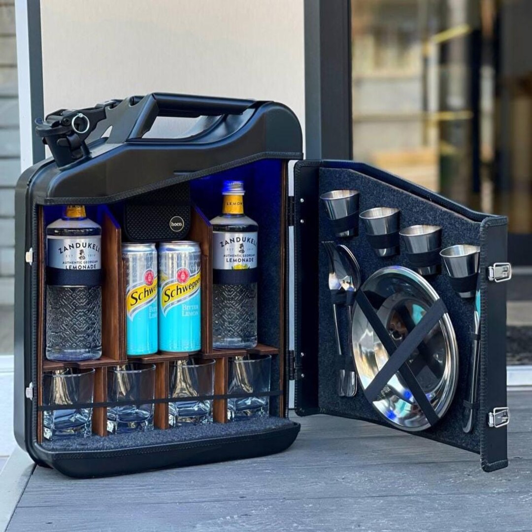 20L Jerry Can Bar, Portable Liquor Cabinet, Alcohol Storage, Picnic ...