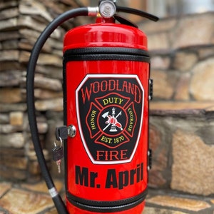Red Fire Extinguisher Bar With Personal Engraving, Whiskey Minibar for ...