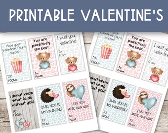 Instant Digital Download Printable Valentine's Cards - Etsy