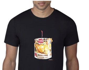 Cocktail Print Shirt - Etsy