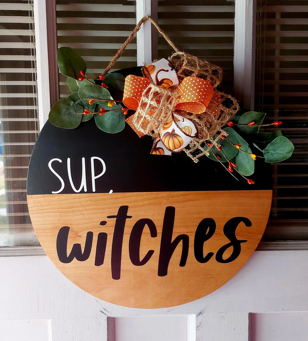 Door Hanger| Sup Witches | Halloween Doorhanger - Etsy