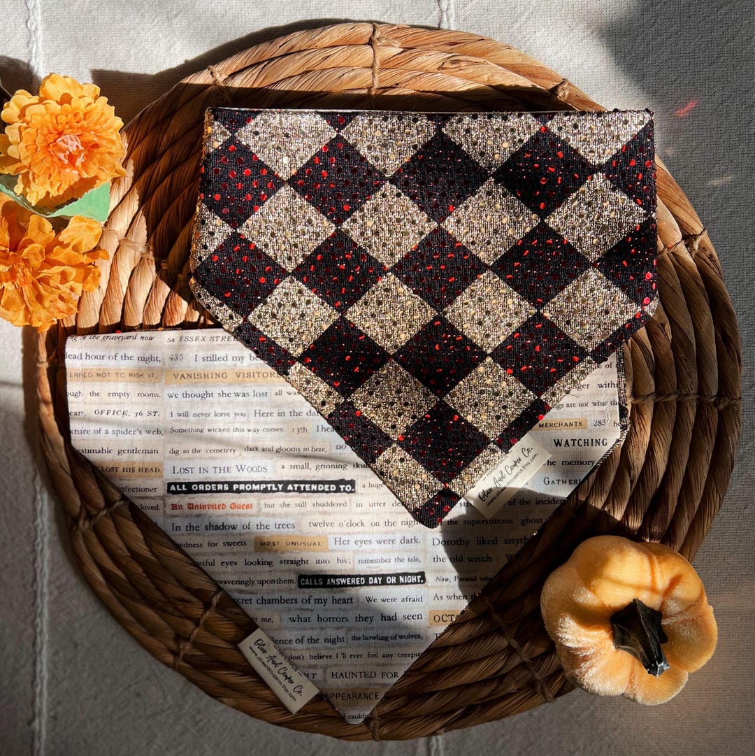 Luxury Clown Checkered, Happy Face, Funhouse, Red Black and Gold Sequin ...
