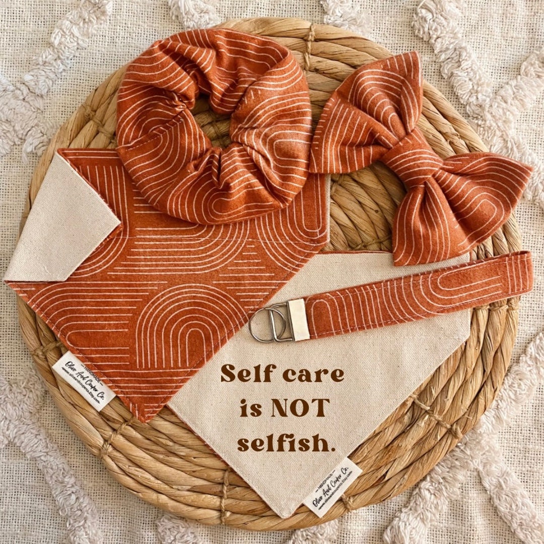 Self Care Bandana, Self Care is No Selfish, Mental Health, Boho Rainbow ...