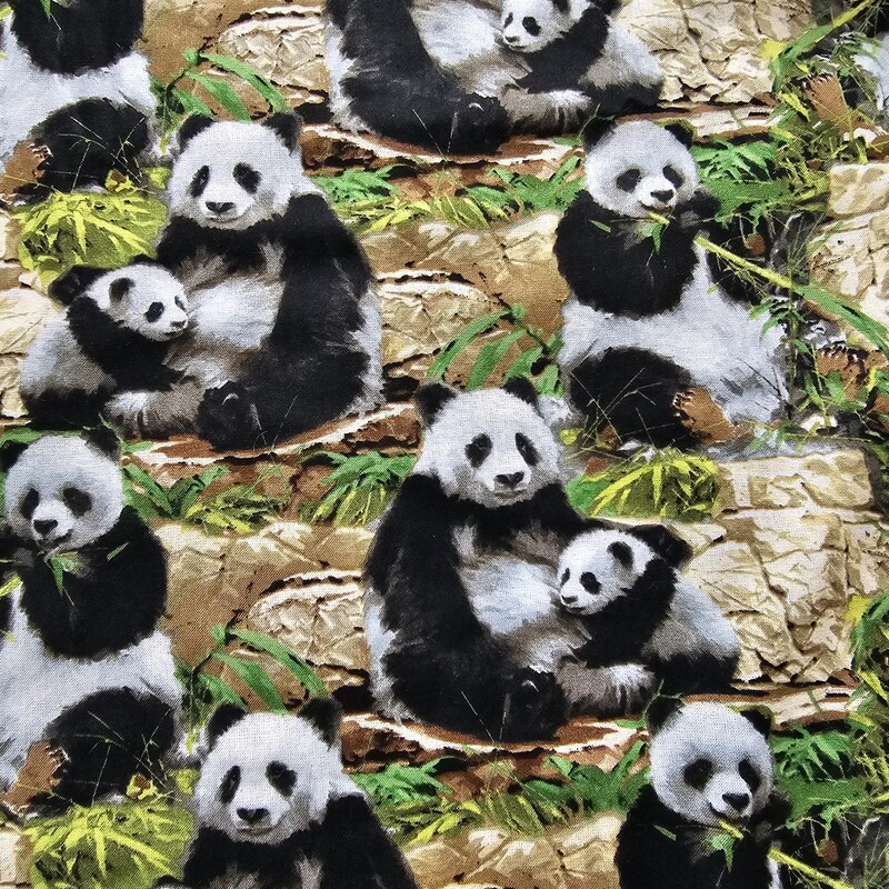 Panda Fabric - Etsy