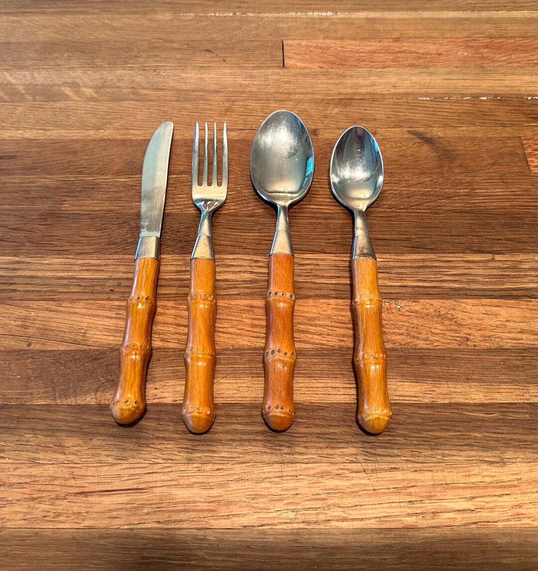 Vintage Imperial Bamboo Style Flatware (21 Pieces) - Etsy
