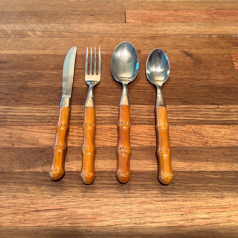Bamboo Flatware - Etsy