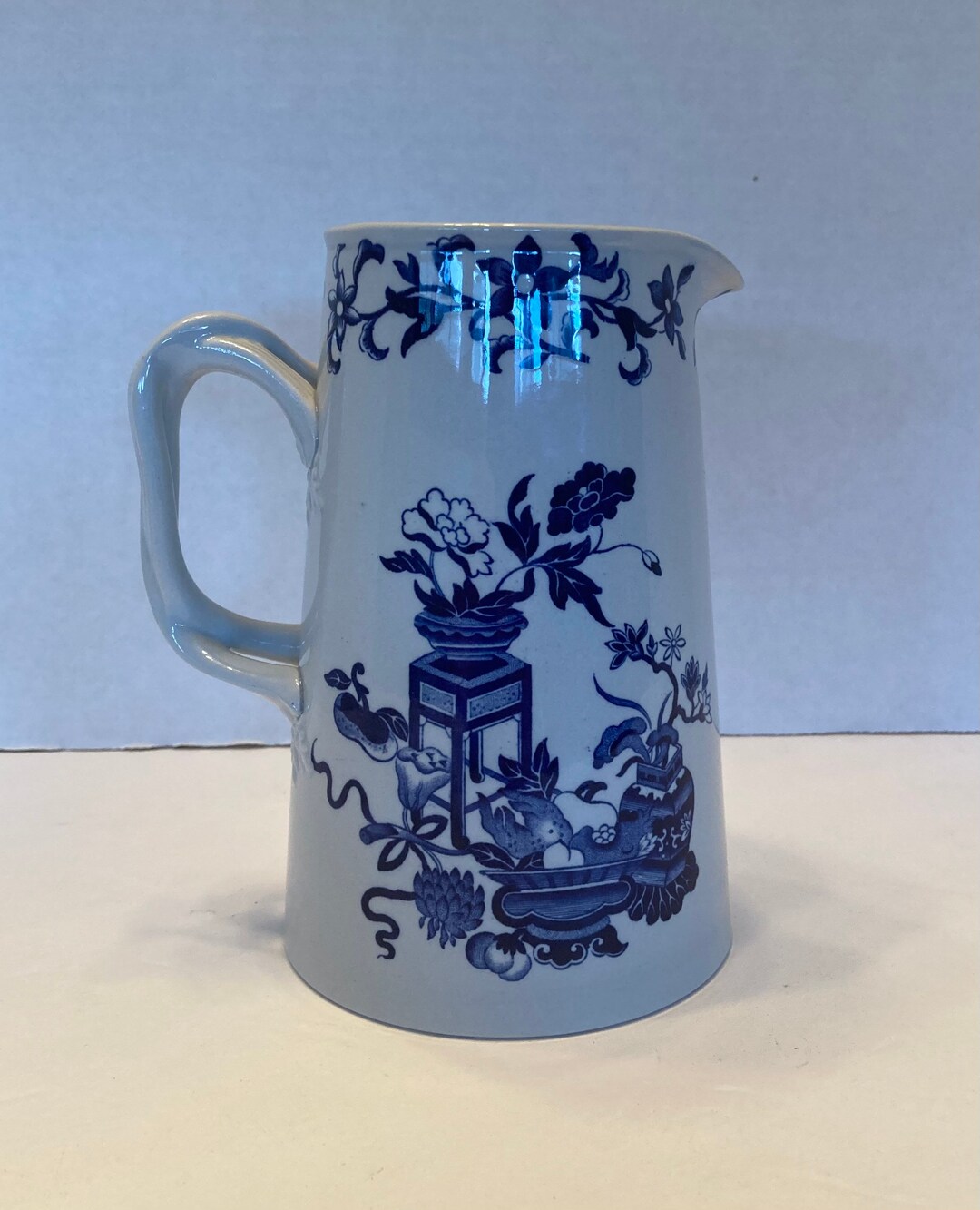Copeland Spode England New Stone Blue Bowpot Pitcher - Etsy