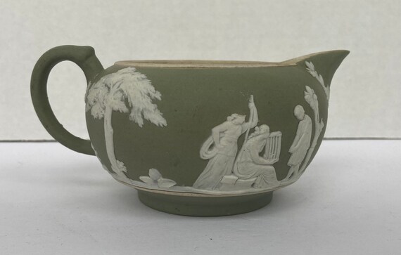 Antique Green Wedgwood Jasperware Creamer - Etsy
