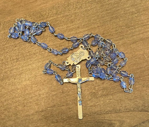 Light Blue Beaded Rosary - Etsy