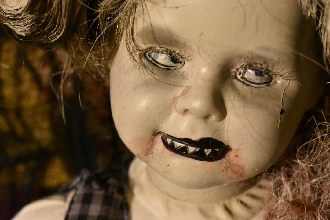 Creepy Doll, Halloween, Horror, Seasonal Decor, Vintage Art Doll, Haunted, Possessed, Spooky - Etsy