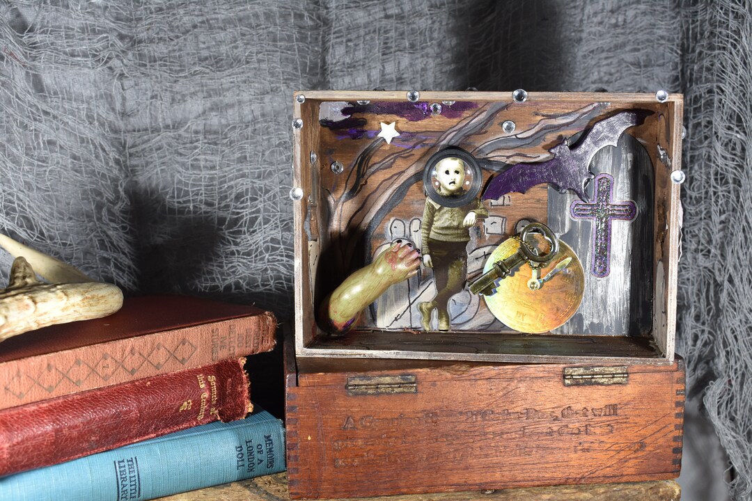 Creepy Shadow Box, Gift, Halloween Decor, One of a Kind, Steamunk ...