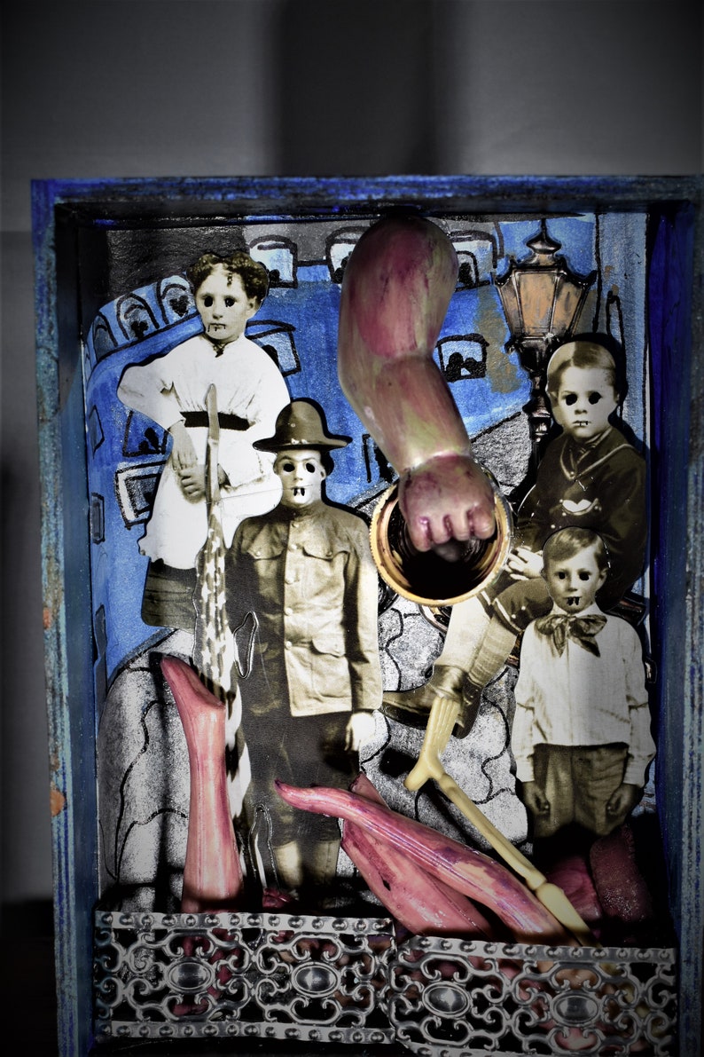 Halloween, Halloween Decor, Creepy Decor, Shadow Box, Original Art ...