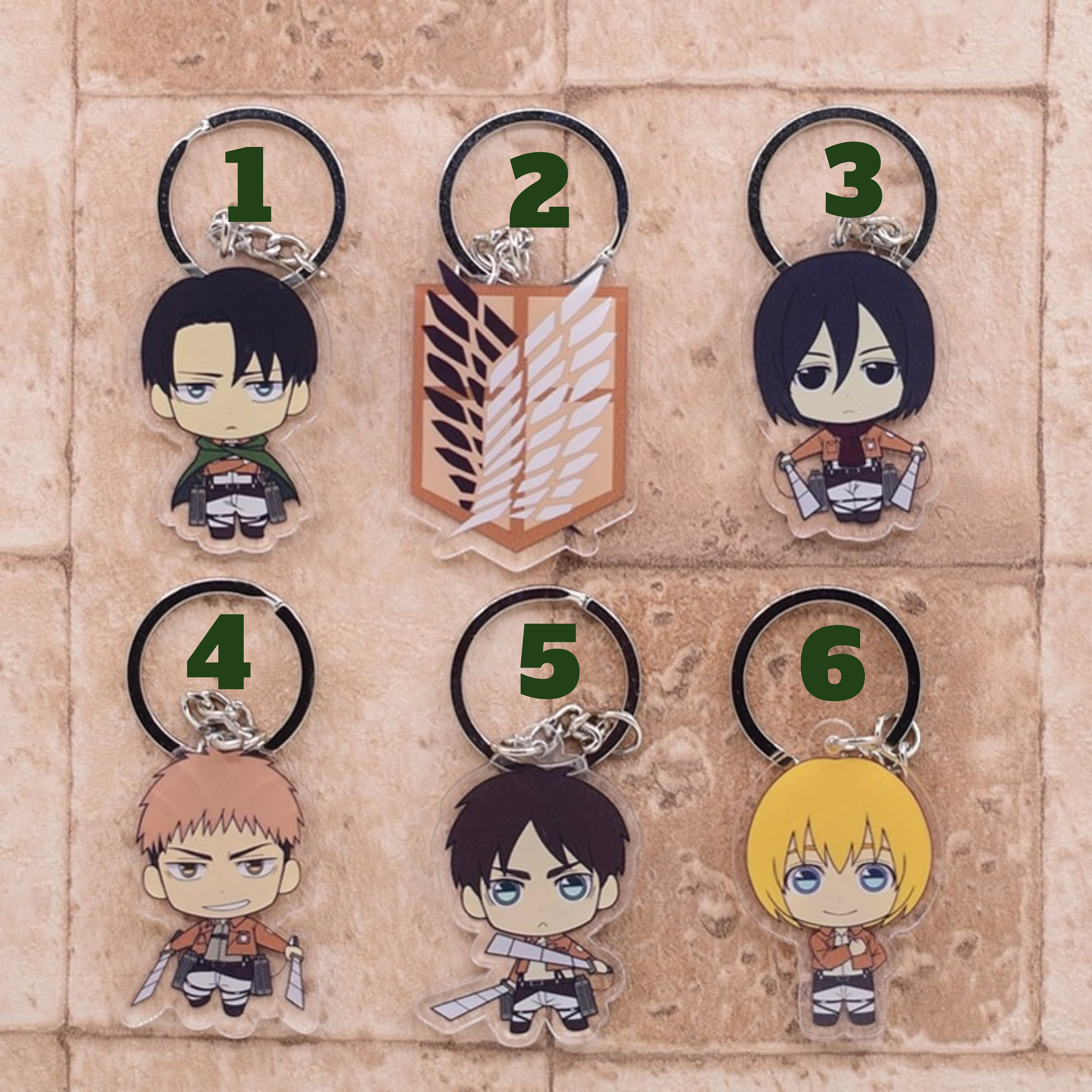 Attack on Titan Acrylic Keychain Levi Keychain AoT Keychain | Etsy
