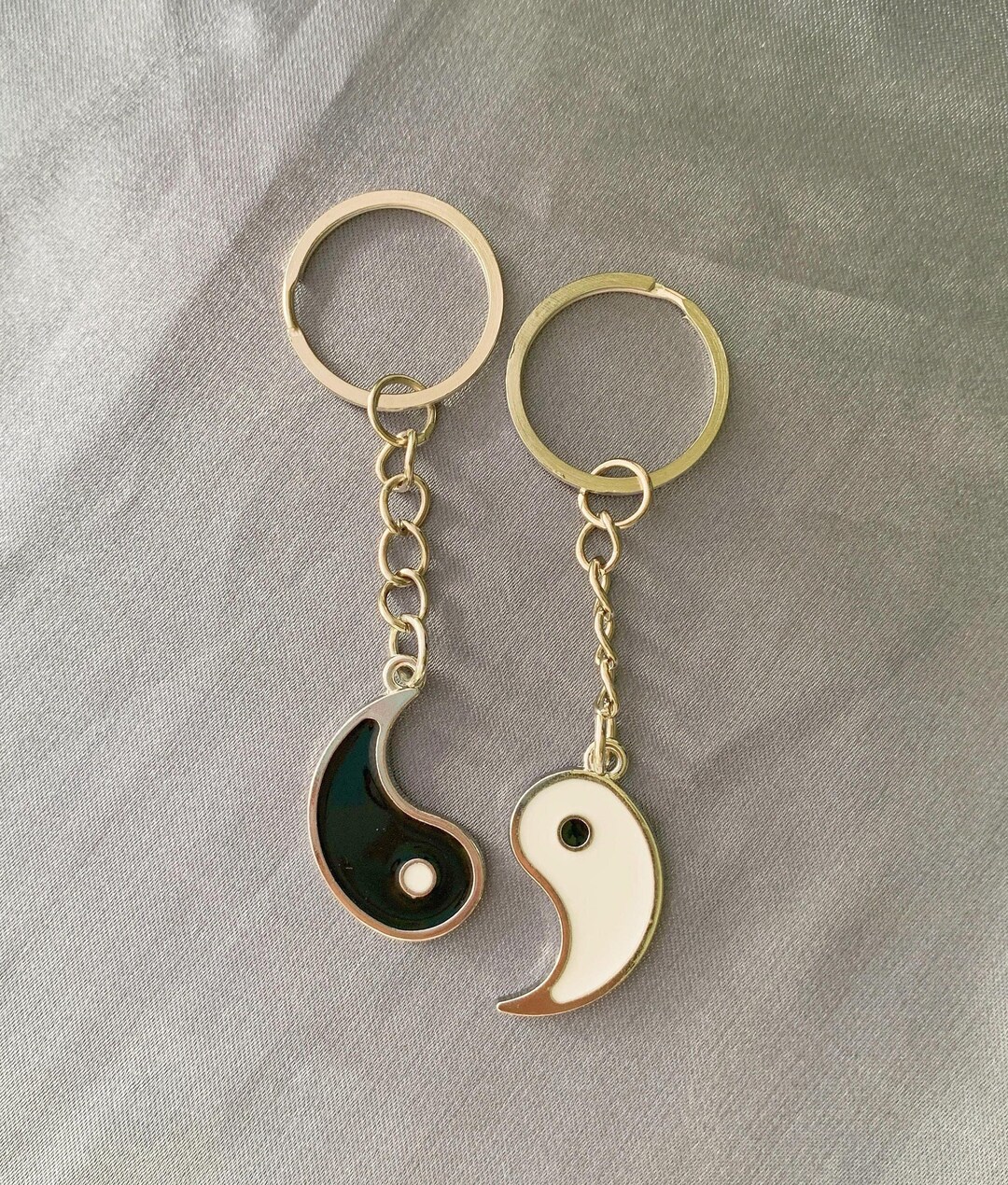 Unique Yin Yang Keychains Set - Etsy