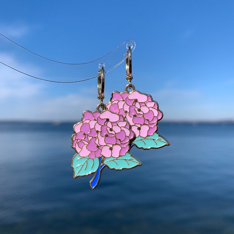 Hydrangea Earrings - Etsy
