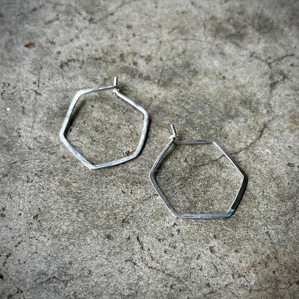 Hexagon Hoop - Etsy
