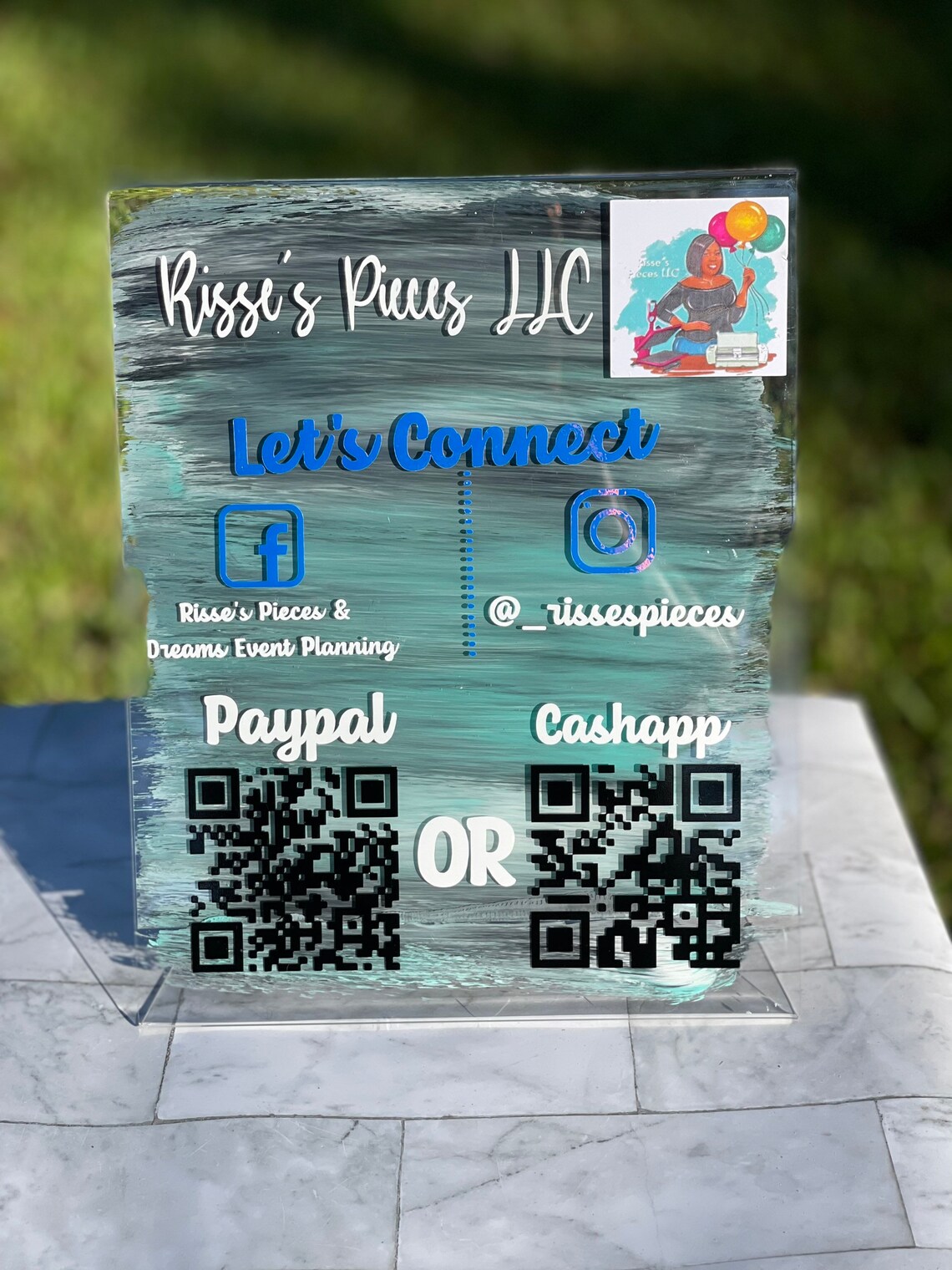 Business Sign Acrylic Sign QR Code Craft Fair Decorations | Etsy