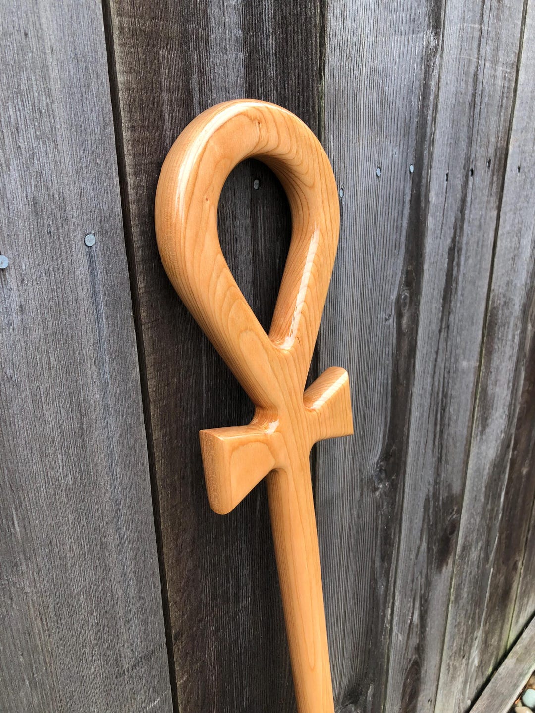 The Egyptian Ankh Cane. Crafted From a Single, Solid Piece of American ...