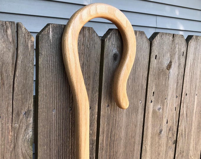 Shepherds Hook / Crozier Staff - Handcrafted From Oak Wood - 72.5" Tall ...