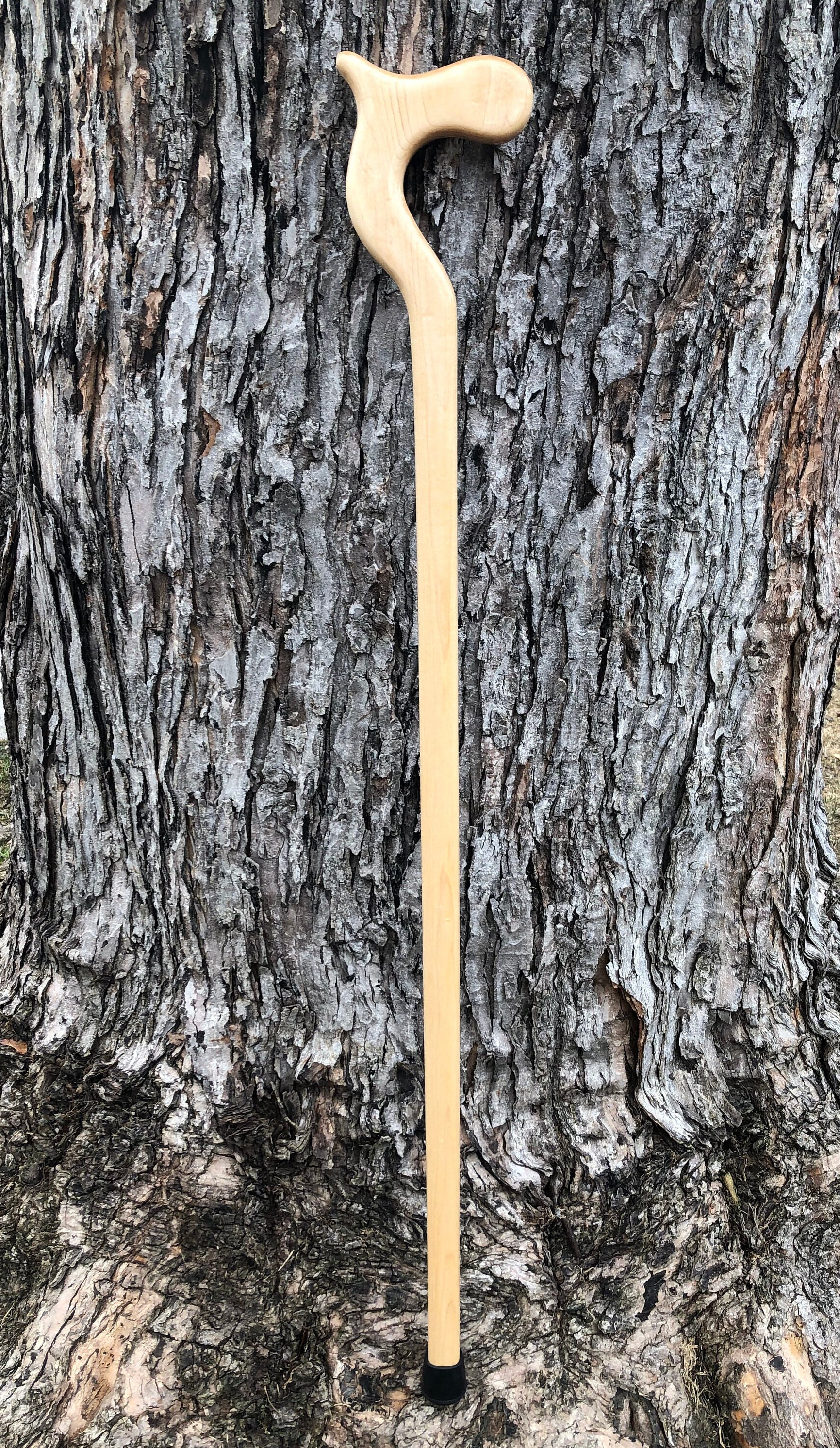 Handcrafted Walking Cane the Classic Solid Hard Maple Wood-40 or Less ...