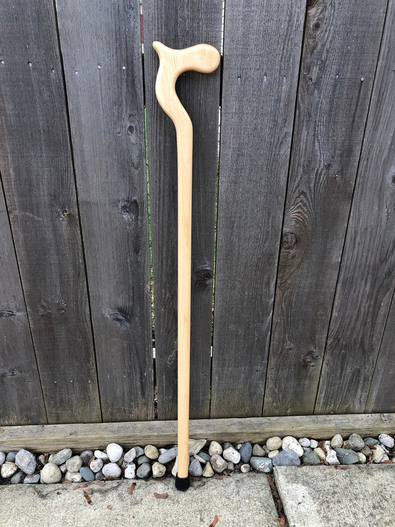 Handcrafted Walking Cane the Classic Solid Hard Maple Wood-40 or Less ...