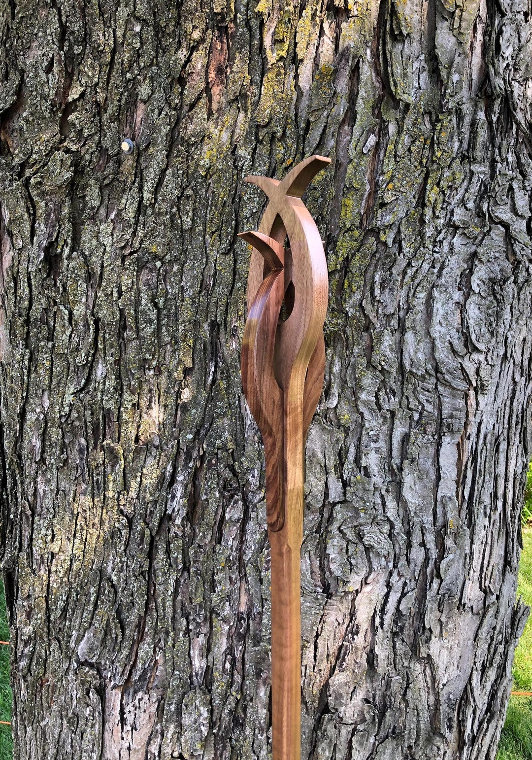 The Sentinel Staff Crafted From American Walnut Wood 73 Inches Tall - Etsy