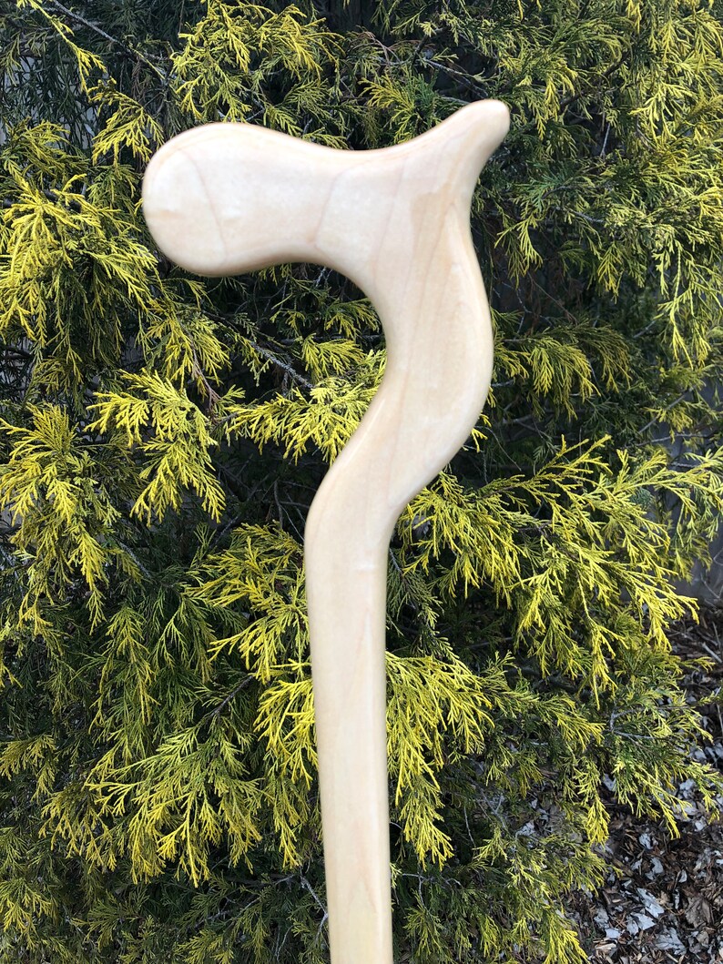 Handcrafted Walking Cane the Classic Solid Hard Maple Wood-40 or Less ...