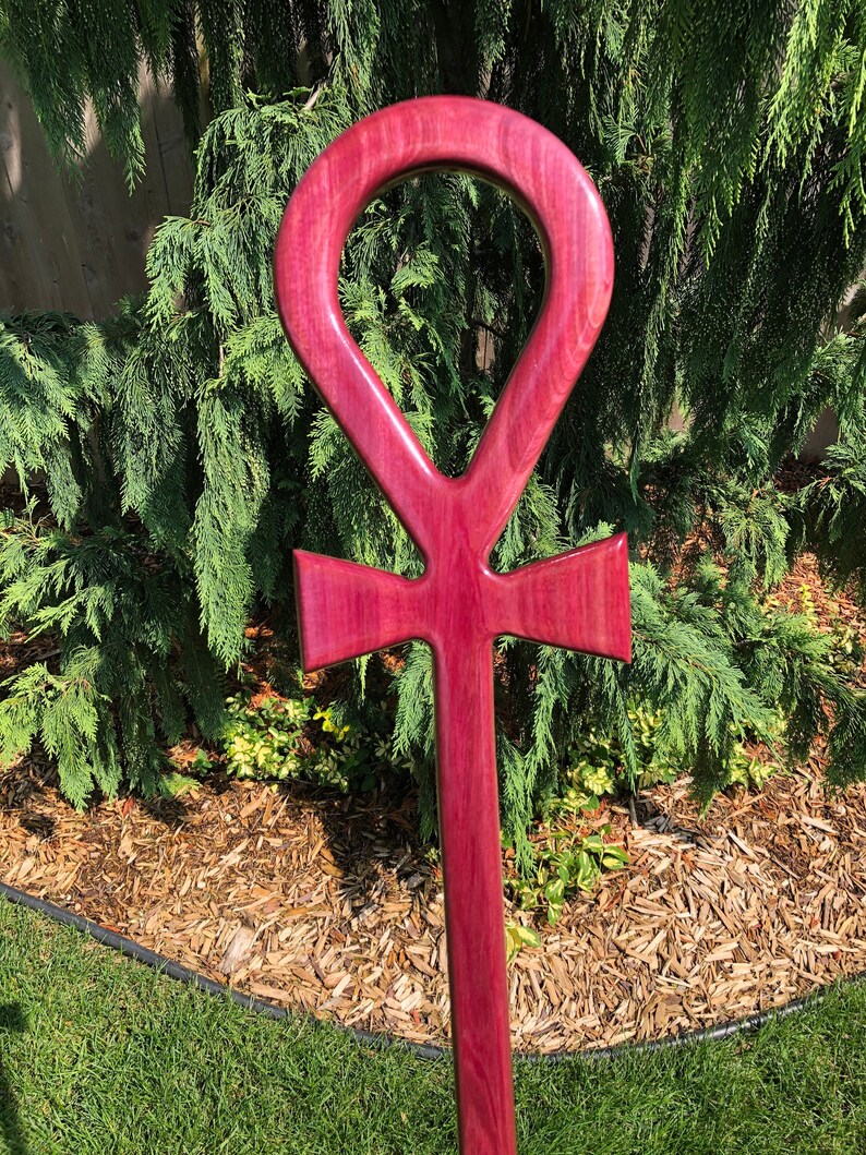 Handcrafted STAFF by Tpcanes the Ankh Solid Purpleheart Wood-76 Tall - Etsy