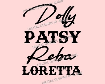 Country Music Dolly Patsy Loretta Tammy Reba Digital - Etsy