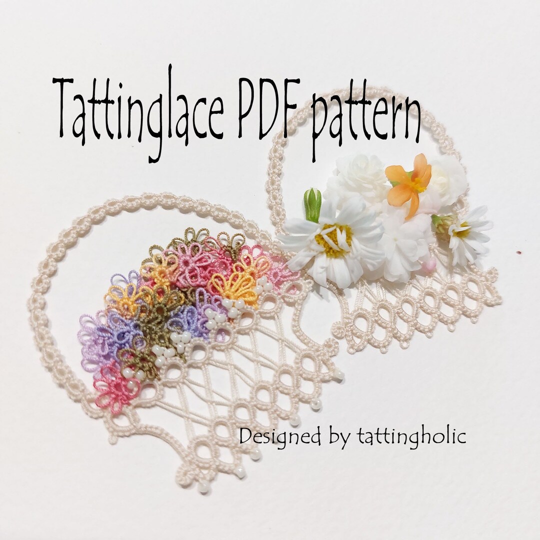 Tatting Flower Basket PDF Tattinglace Pattern - Etsy