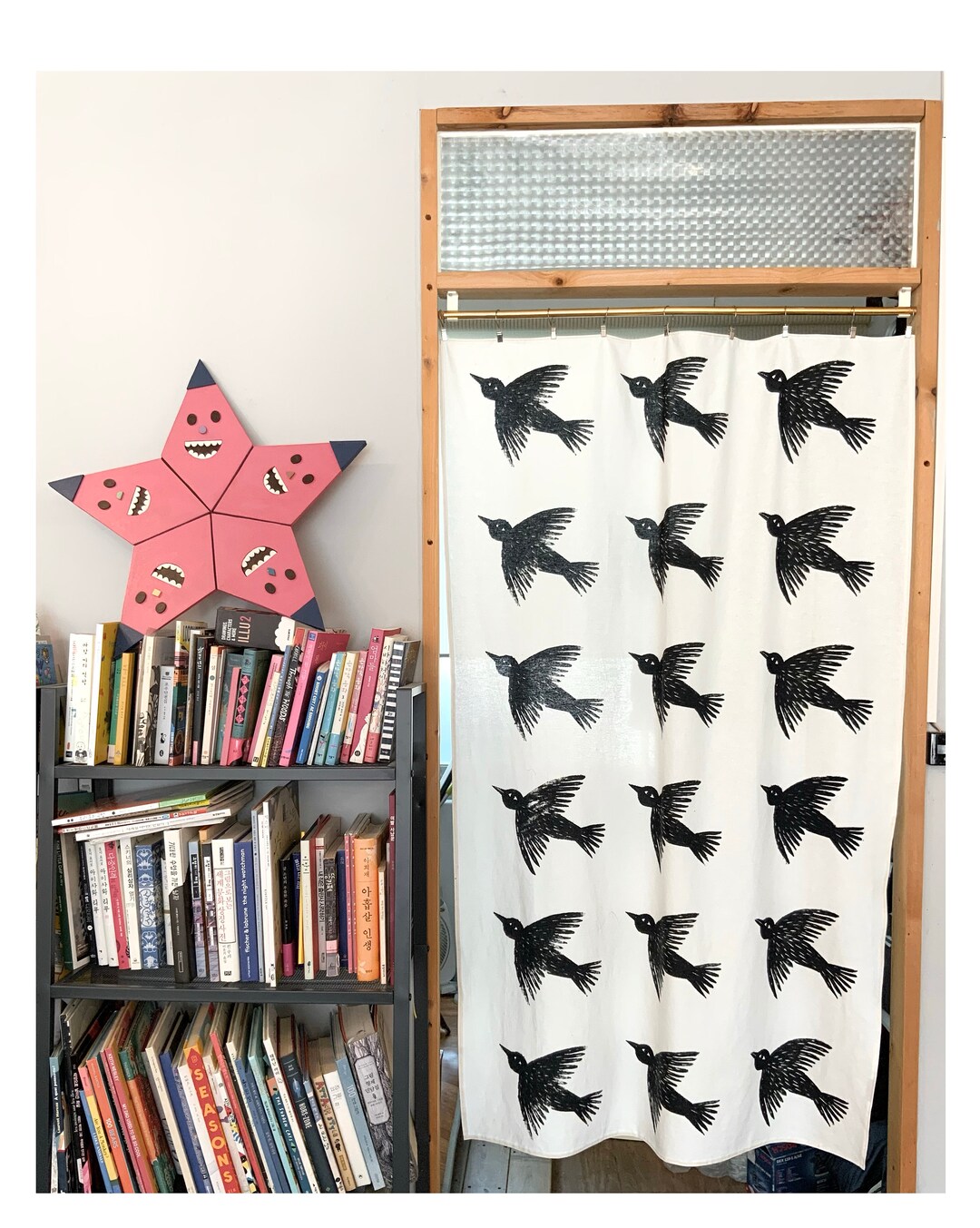 Crow Pattern Fabric Posterdrawing Fabric Posters Tapestry 1 - Etsy