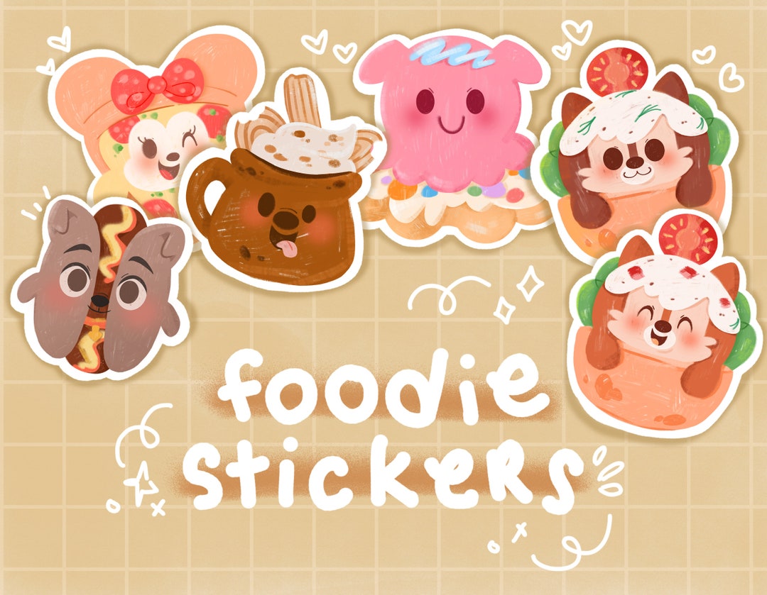 Cute Die Cut Foodie Stickers L Kawaii Animal Cartoon Stickers L ...