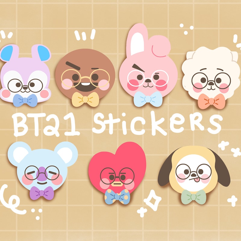Bt21 Stickers - Etsy
