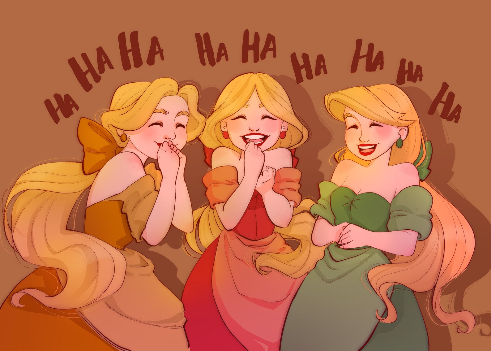 The Bimbettes Illustration Art Print Etsy