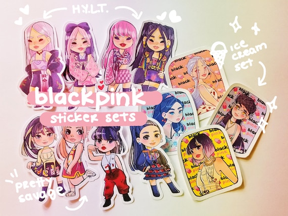 KPOP Blackpink Sticker Sets CUTE CHIBI | Etsy