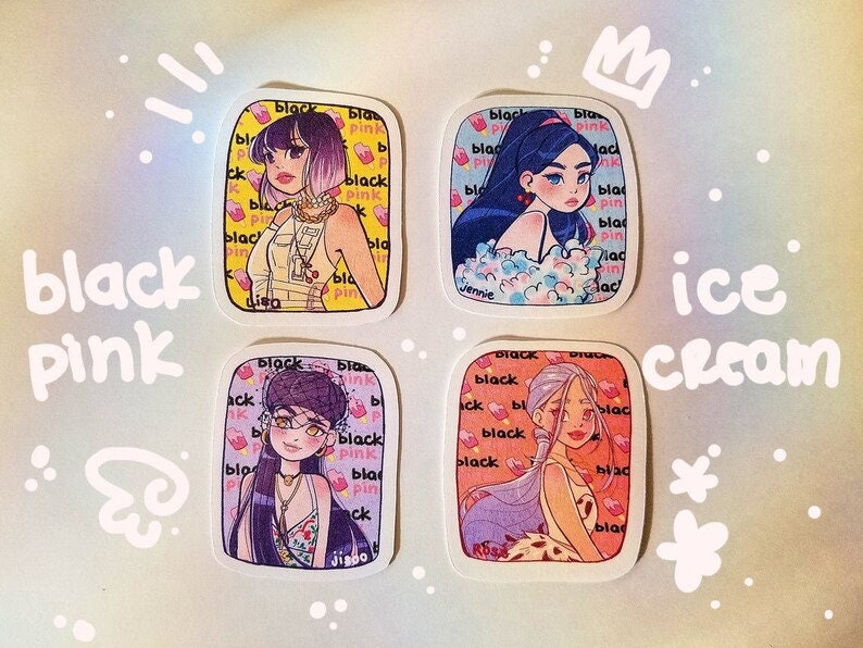 KPOP Blackpink Sticker Sets CUTE CHIBI - Etsy