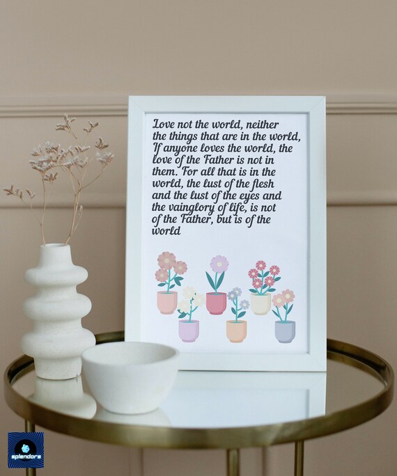 If Love not the world Spiritual Quote Art Picture Instant DOWNLOAD ...