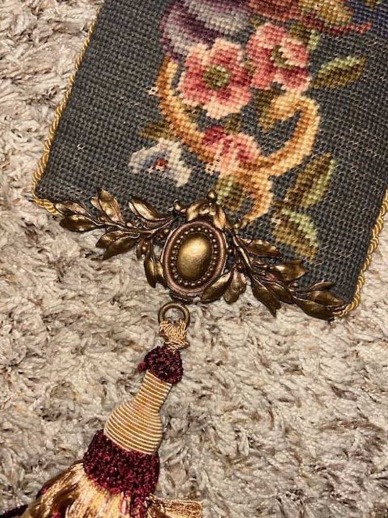 Early Victorian Needlepoint Bell Pull - Etsy